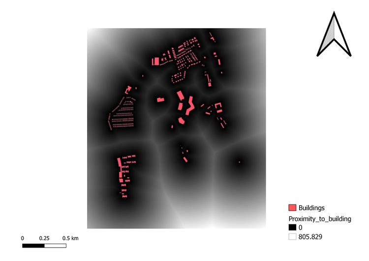 Proximity Map Layout - Geospatial Analytics for Urban Planning
