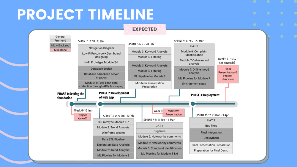 Project Timeline - SMT Project Experience